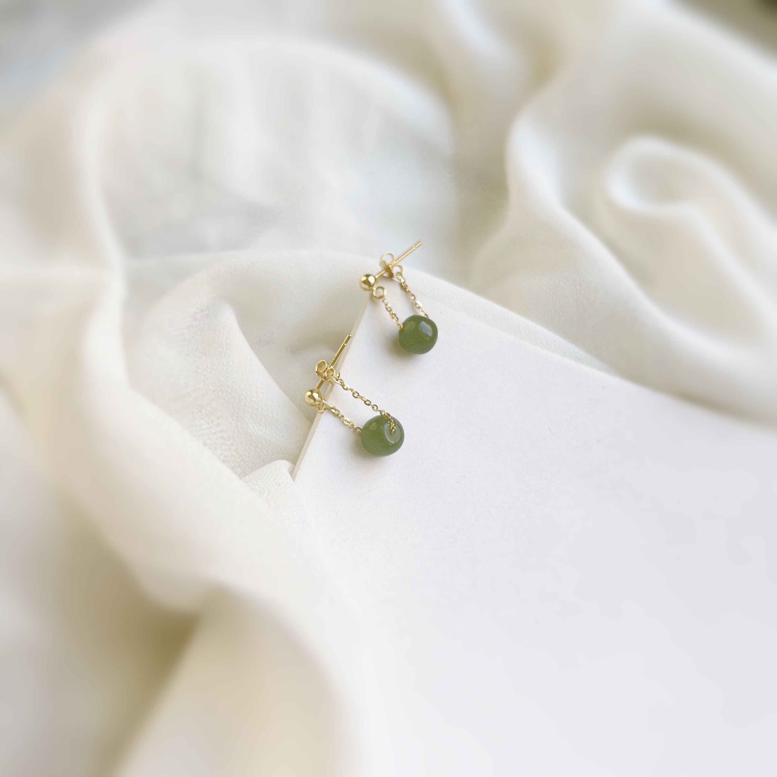 Dainty Jade Earrings | Shanali Jewelry - Shanali Jewelry